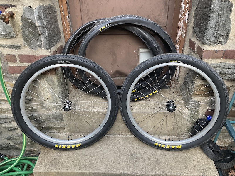 2022 26" Profile hubs Velocity USA rims Maxxis wheel set For Sale