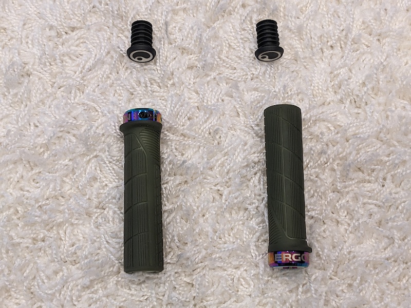 Ergon GD1 Evo Factory Frozen Moss Oil Slick Grips For Sale