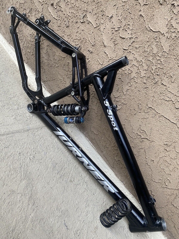 Black 26in Turner 5 Spot Dual Supension MTB Frame For Sale