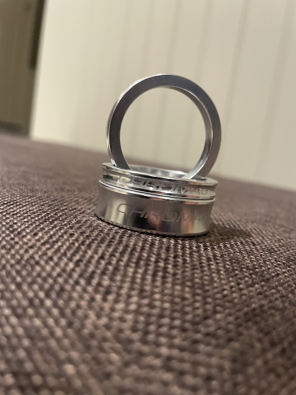 2023 Chromag head set spacers (chrome) For Sale
