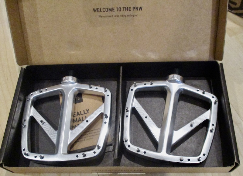 2023 NIB polished silver PNW Loam MTB pedals For Sale