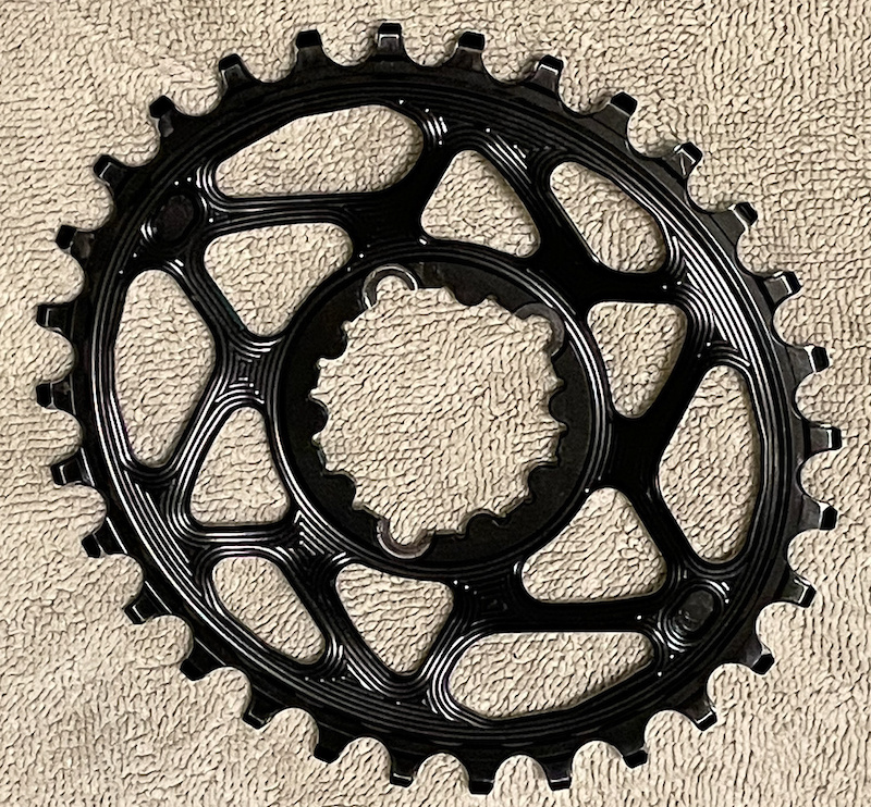2021 Absolute Black Oval Chainring - 30t - SRAM DM - 6mm For Sale