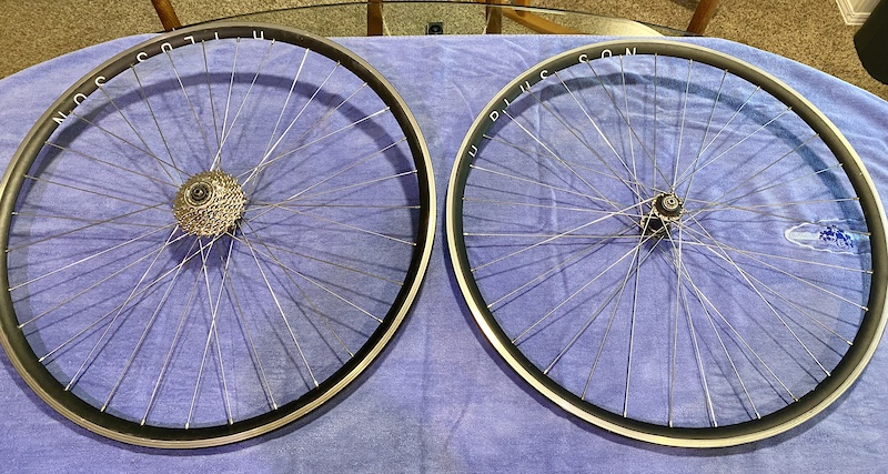 H Plus Son 700c wheels with Shimano XTR hubs For Sale