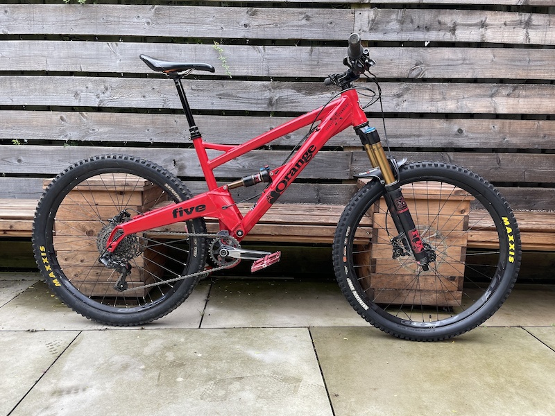 2017 Orange five large Kashima fox 36 fork raceface30 XT For Sale