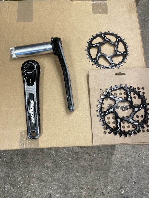 2022 Hope evo 170 mm crankset with 2 chainrings For Sale