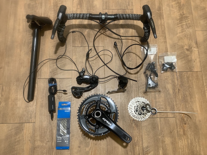 2022 Shimano GRX Di2 2x11 Drivetrain + Brakes For Sale