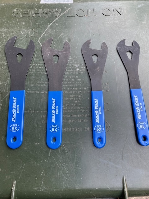 Park Tool cone wrenches - 15, 24, 26, 28 mm For Sale