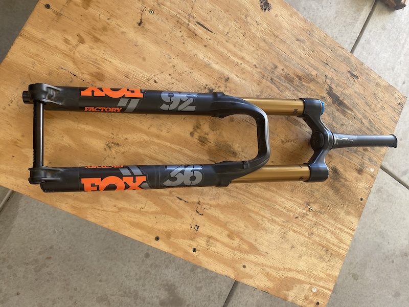 2020 Fox 36 Grip2 170mm 7.5” steer tube w/Oneup top cap For Sale