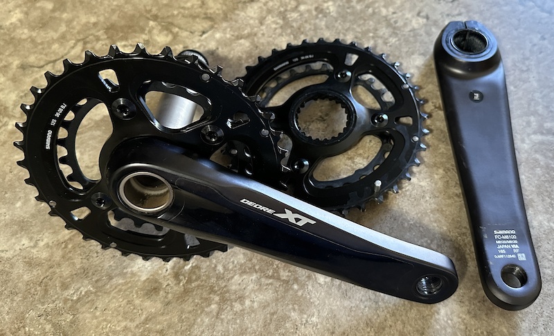 2021 Shimano XT 165mm 2x Crankset, FC-M8120-B2 For Sale