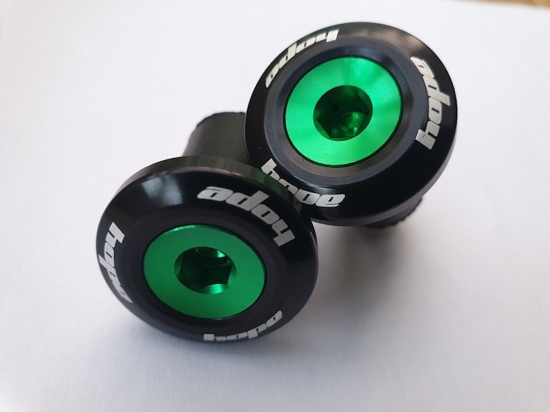 Hope Factory Team Green Grip Doctor Bar End Plugs For Sale