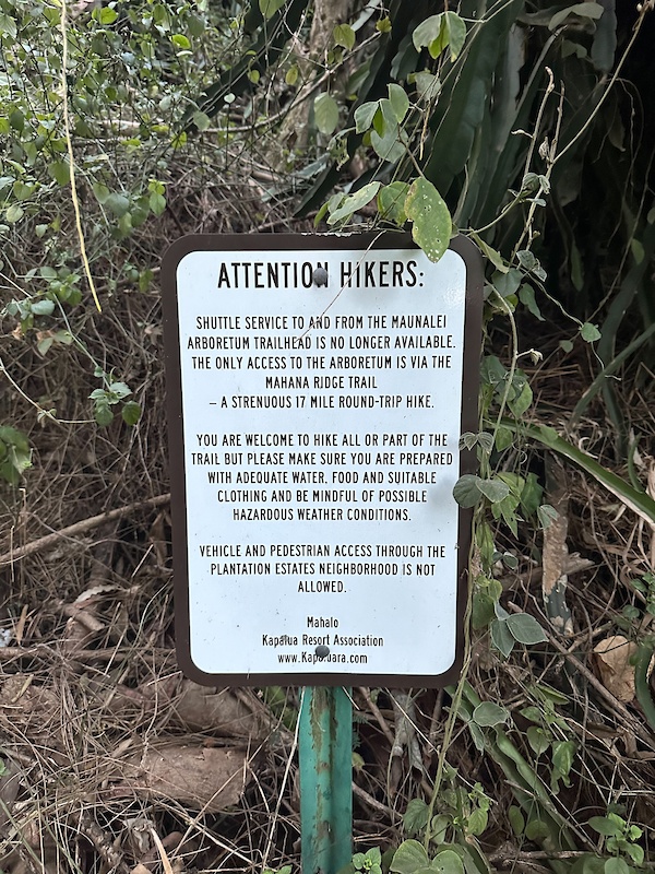 Mahana Ridge Trail Multi Trail - Kapalua, HI