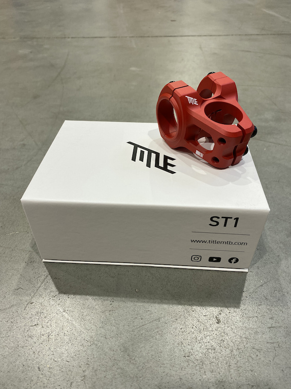 2023 Title MTB ST1 31.8 Stem (Matte Red) For Sale