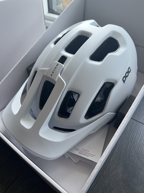 POC Axion Hydrogen White Matt Biking Helmet For Sale
