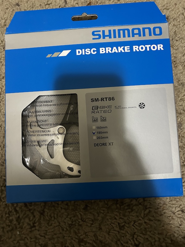 Shimano Deore XT Brake Rotor 180mm 6 bolt For Sale