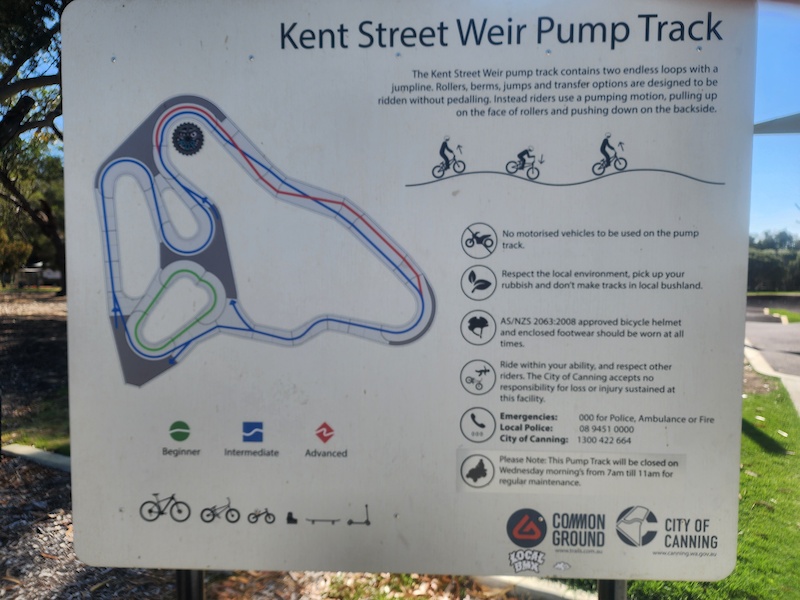 Kent St Weir Pump Track Mountain Biking Trail - Perth