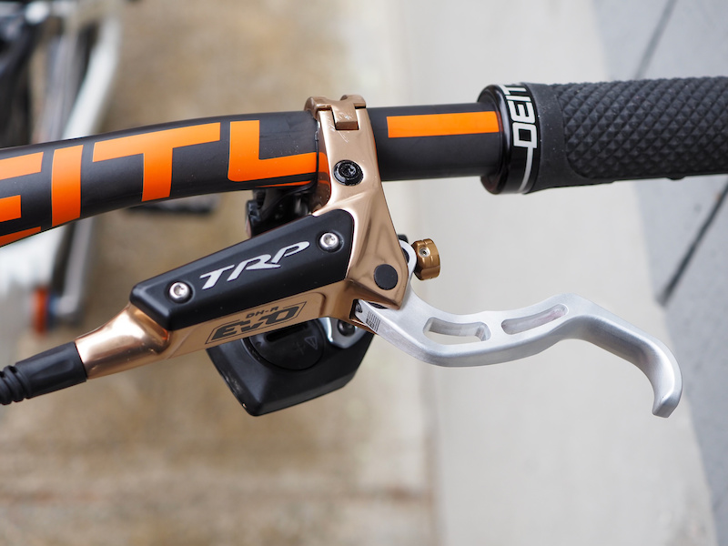 2023 TRP DHR-Evo Gold Brakeset w/ Rotor, Pads, Bleed Kit For Sale