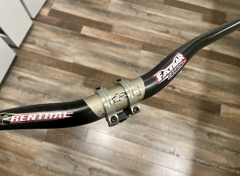 2022 Renthal Fatbar Carbon 35mm Bars w Rental Stem 50mm For Sale