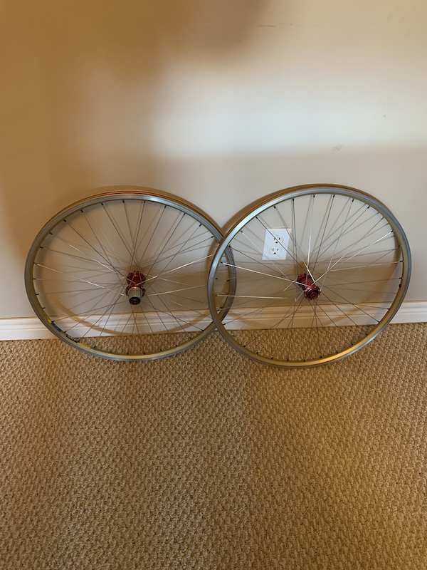 Vintage 26” rim brake wheelset For Sale