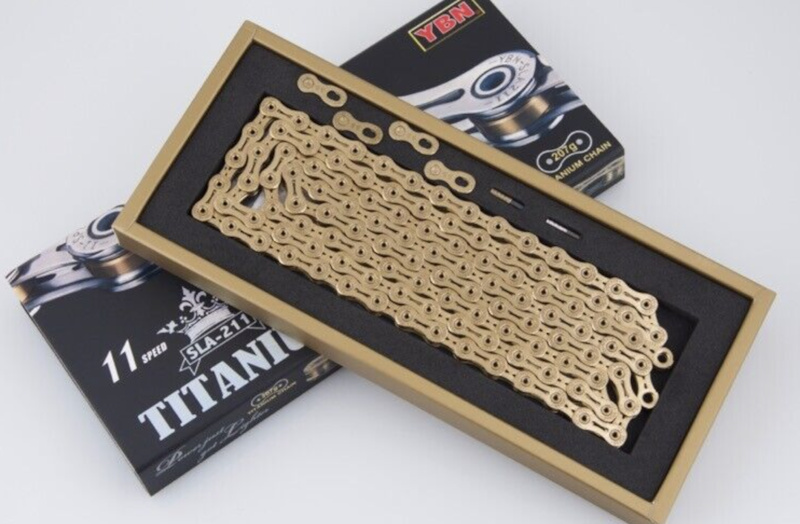 YBN SLA-211 Titanium 11 Speed Bike Chain fits SHIMANO For Sale