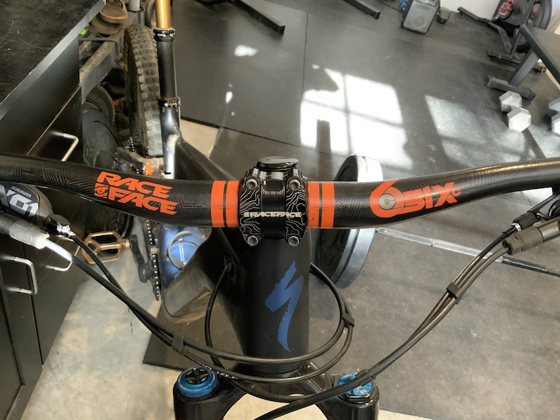 2022 Race Face 35mm Carbon Handlebars Six C and Atlas Stem For Sale
