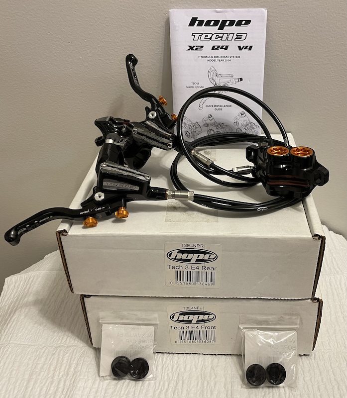 2018 Hope Tech 3 E4 Front & Rear Brakes with Extras For Sale