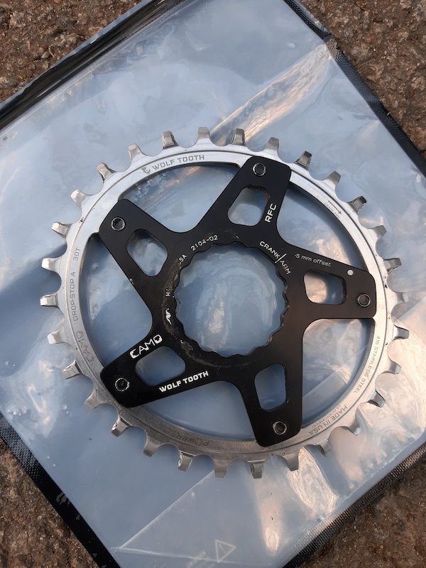 2022 Wolf Tooth 30t CAMO Steel Elliptical Chainring For Sale