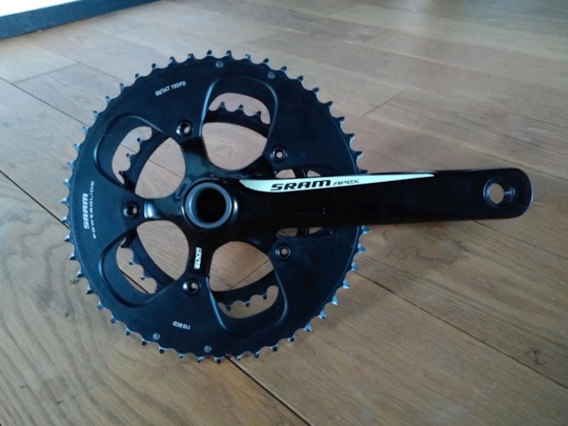 Sram Apex crank, 175 MM arm length, For Sale