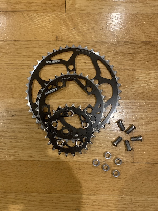 Vintage raceface chainring set For Sale