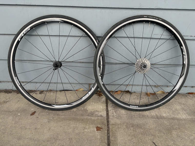 Shimano RS Wheelset with tires, cassette, skewers For Sale