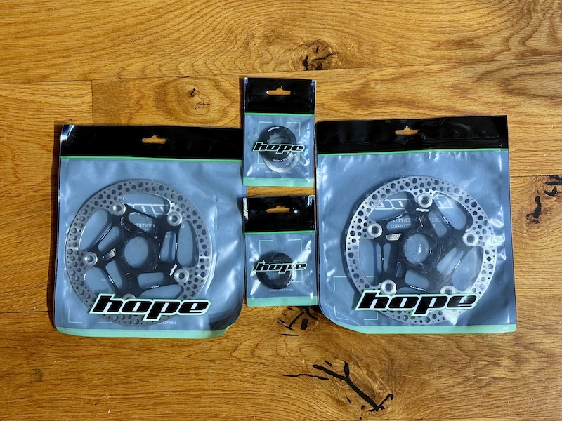 Hope RX 160mm Rotors and lockrings For Sale