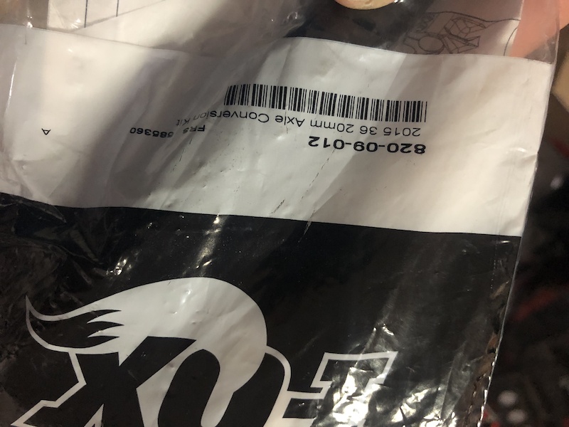 2015 Fox 36 20mm axle conversion kit For Sale