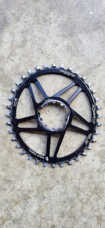 Wolf Tooth Drop Stop B Oval Chainring for Sram 36t For Sale