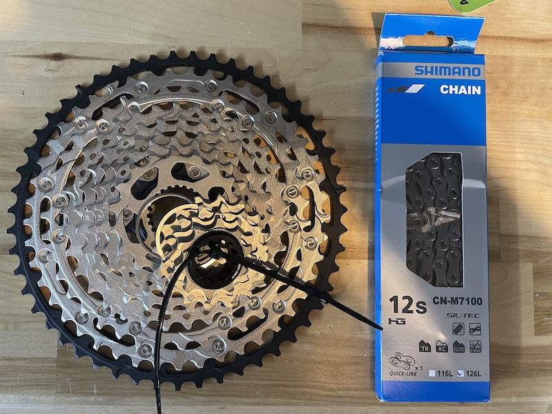 Shimano SLX CS-M7100 Cassette and Chain 12-Speed For Sale