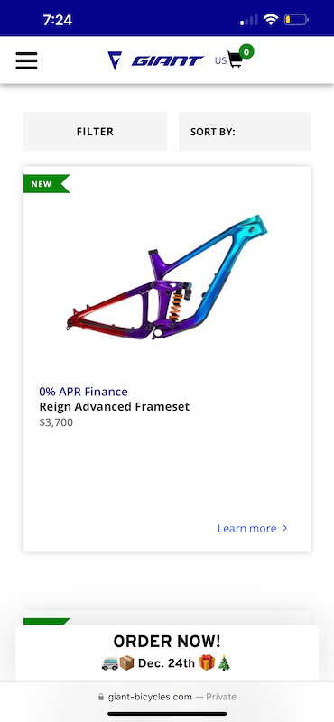 2023 Giant Reign Frame For Sale