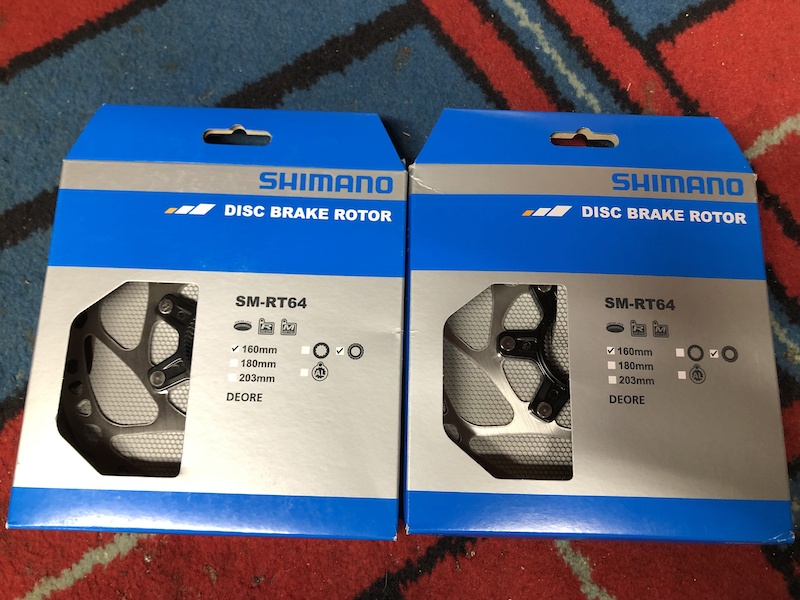 (2) New SM-RT64 shimano 160mm rotors For Sale