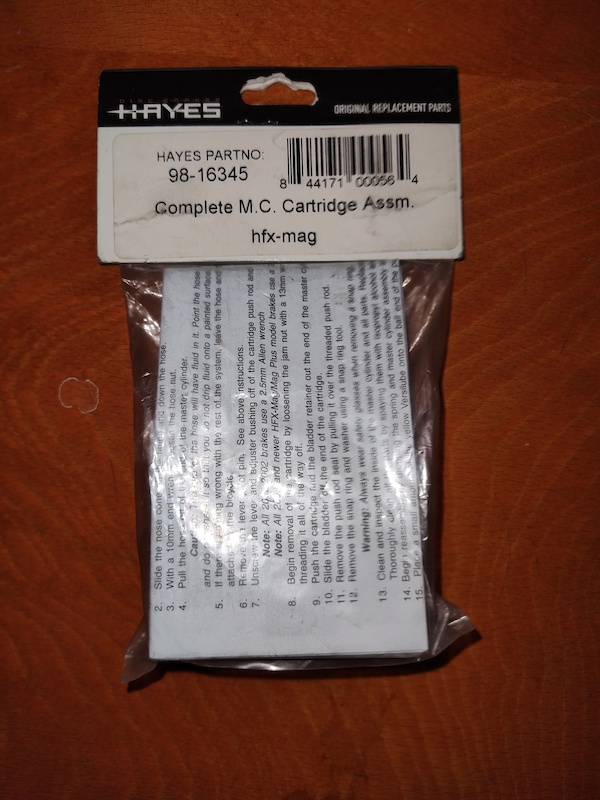 Hayes Disc Brake Master Cylinder Cartridge 98-16345 For Sale