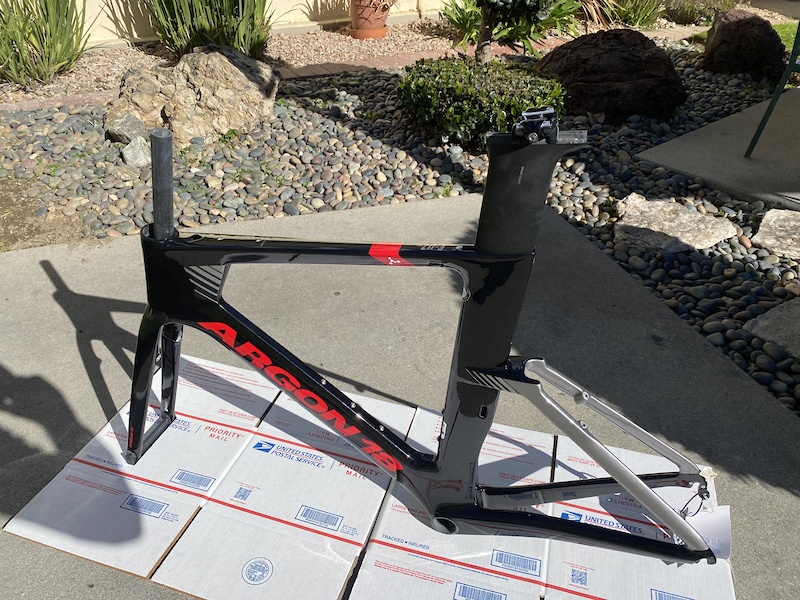 2020 Argon 18 E-117 Tri TT Frameset Rim Brake Large For Sale