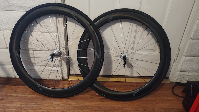 2020 State wheels "carbon 50" W/ white industries hubs For Sale