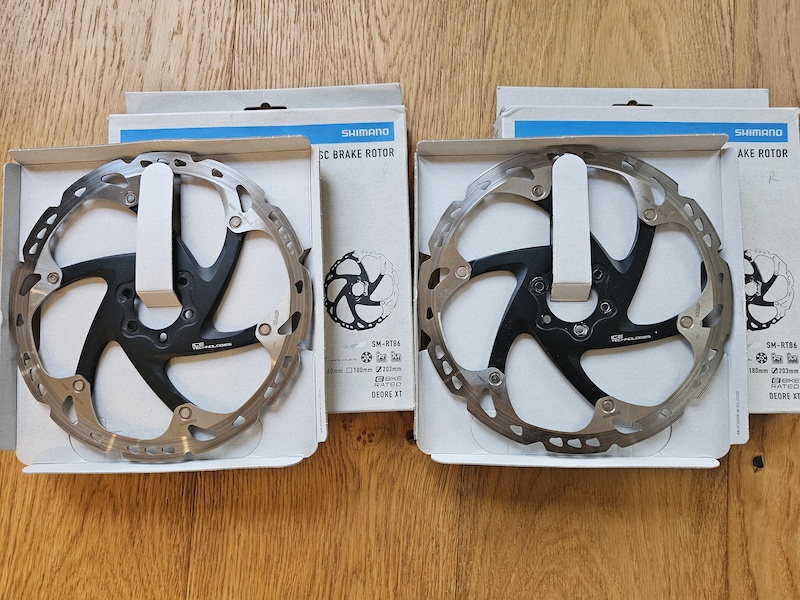 Shimano Deore XT SM-RT86 Ice-Tech 6-bolt Rotors 203mm For Sale