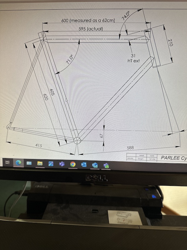 Parlee Z1 60 cm campy chorus 12 speed For Sale