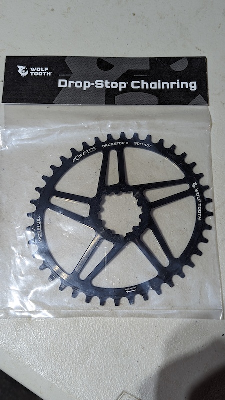 2023 Wolf Tooth Drop Stop Direct Mount chain ring 40T For Sale