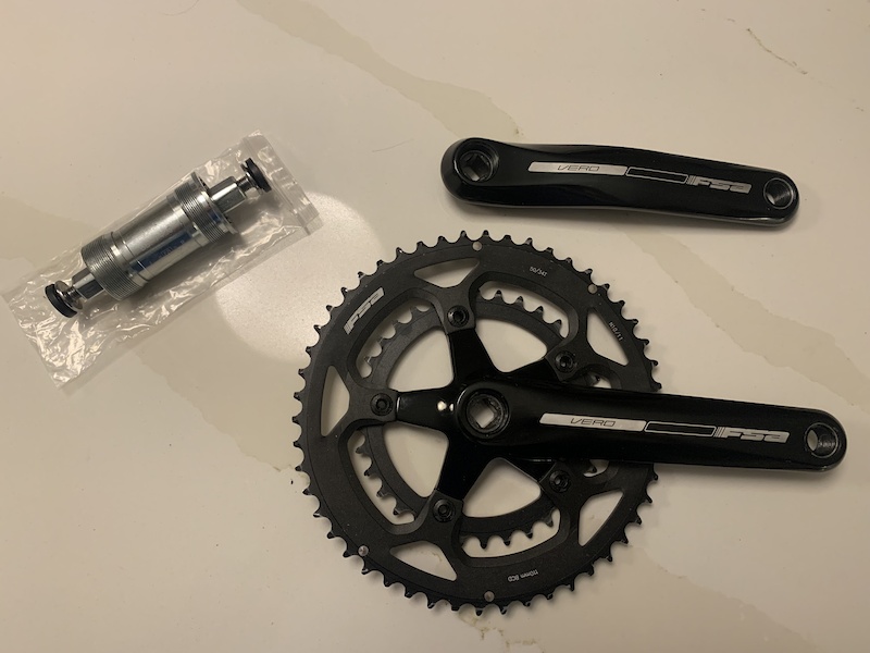 2020 FSA Vero Compact 50/34 Crankset + FSA RPM BB For Sale
