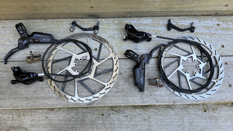 2022 SRAM Code RSC Rainbow Hardware + 220F/200R HS2 Rotors For Sale