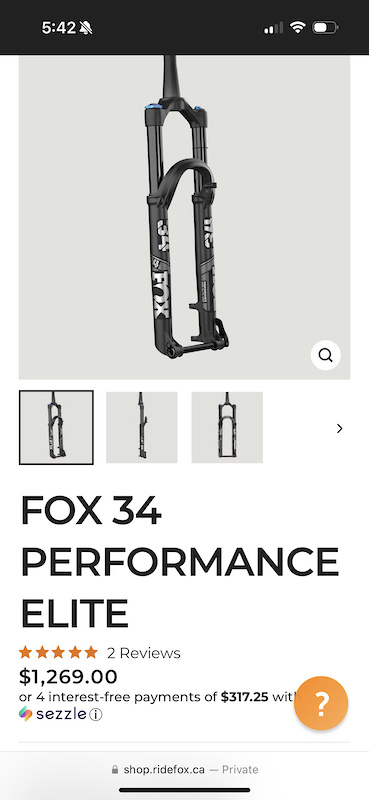 2022 NEW FOX 34 PERFORMANCE ELITE For Sale