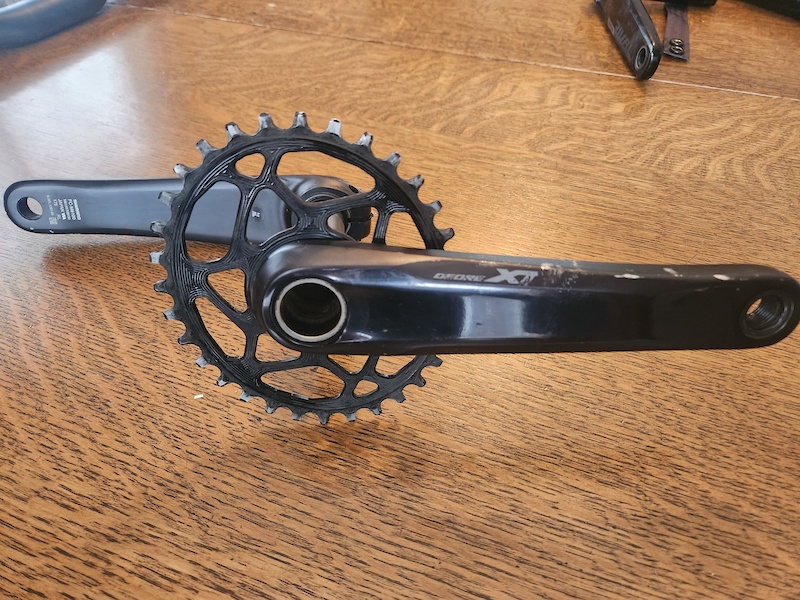 Shimano XT M8120 Crankset with oval chainring For Sale