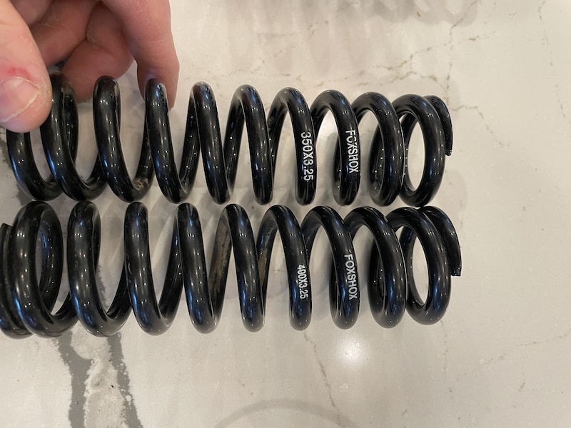 Fox coil springs 300(short e2e), 350, 400 long e2e For Sale