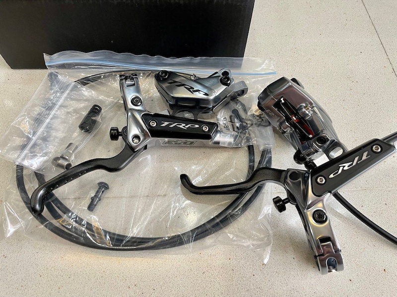 2024 TRP DH-EVO Silver Front and Rear Brake set For Sale
