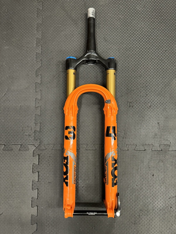 2022 Fox 34 Factory 130mm Grip2 Orange Lowers PRICE DROP For Sale