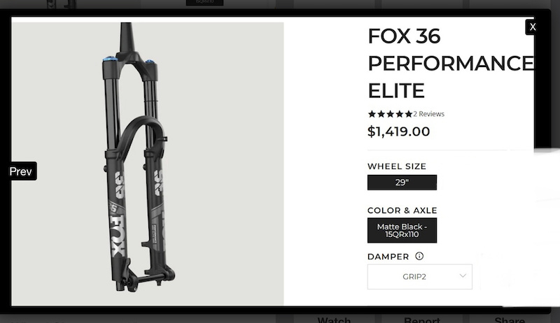 2021 Fox 36 Performance Elite - Grip2 For Sale