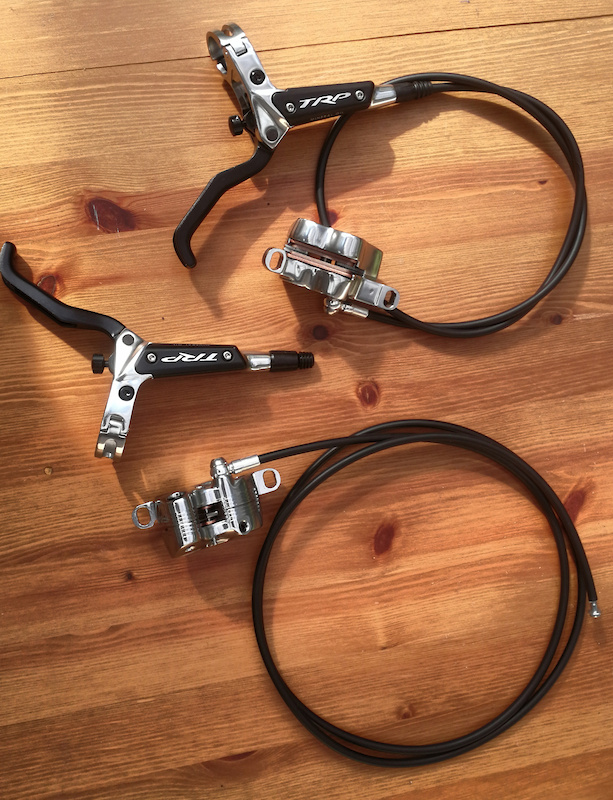 2020 TRP G-Spec DH brake set silver front & back mint For Sale